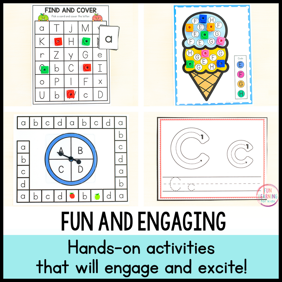 Alphabet Letter Recognition and Letter Identification Centers – Fun ...
