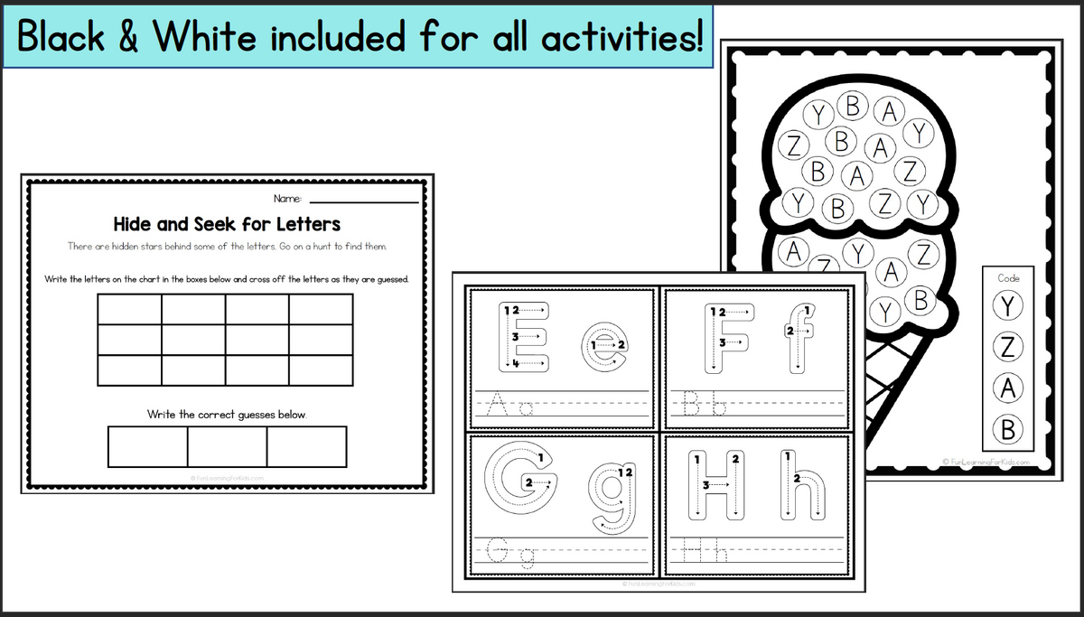Alphabet Letter Recognition and Letter Identification Centers – Fun ...