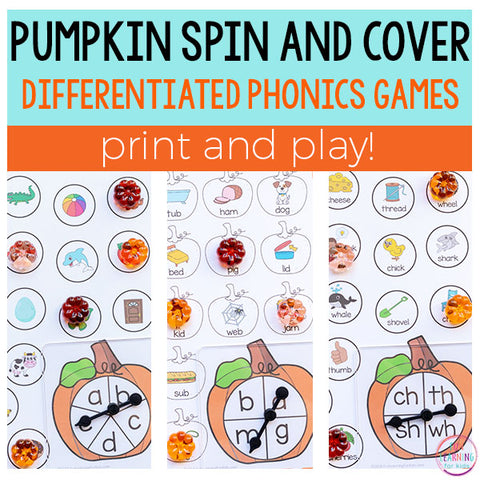 Differentiated Pumpkin Spin and Cover Literacy Activities – Fun ...