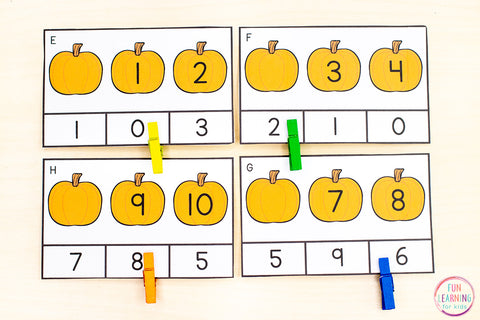 Pumpkin Number Sense Math Activities – Fun Learning for Kids® Shop