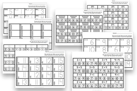 Differentiated Apple Spin and Cover Math Activities – Fun Learning for ...