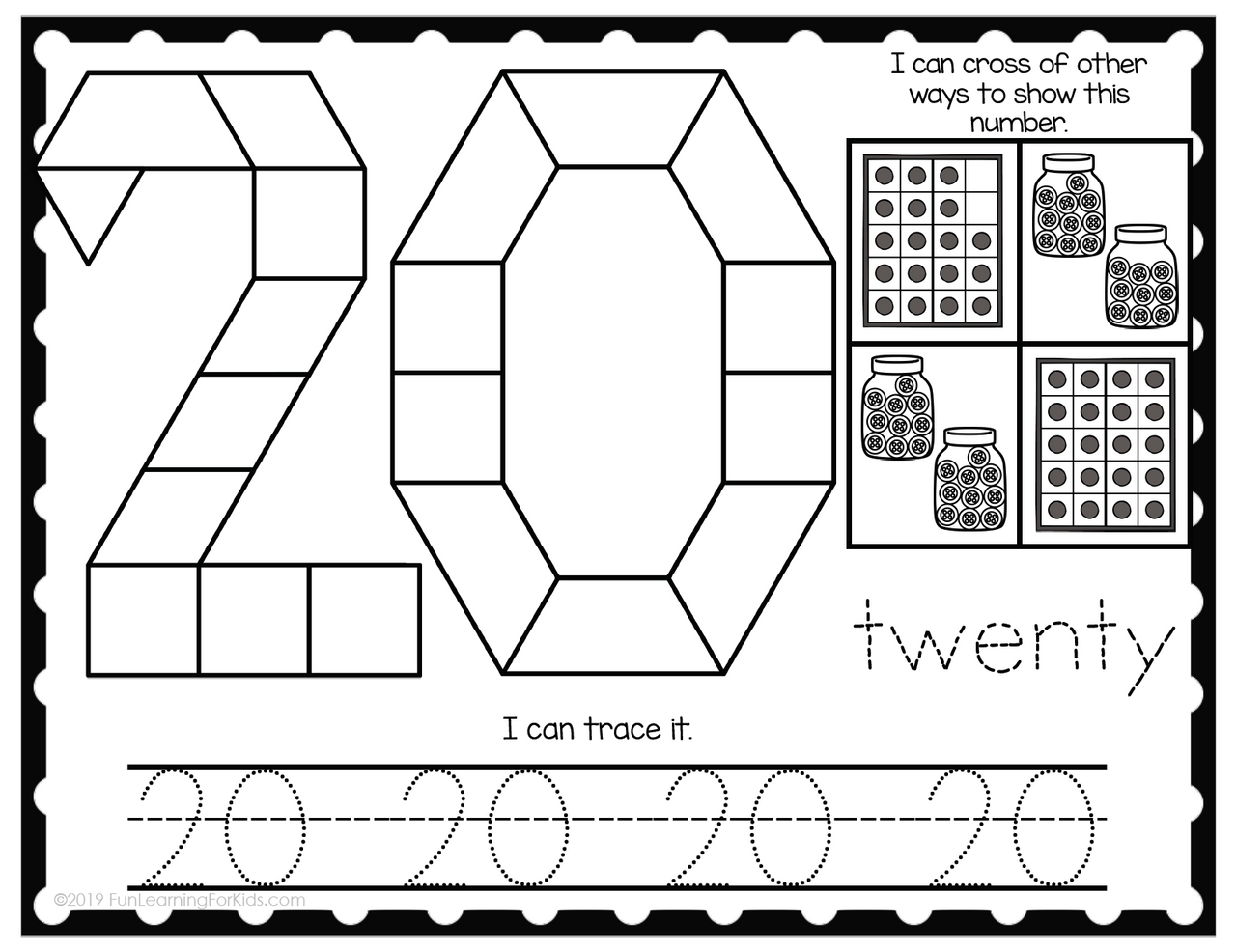 Number 0-20 Pattern Block Mats – Fun Learning for Kids® Shop