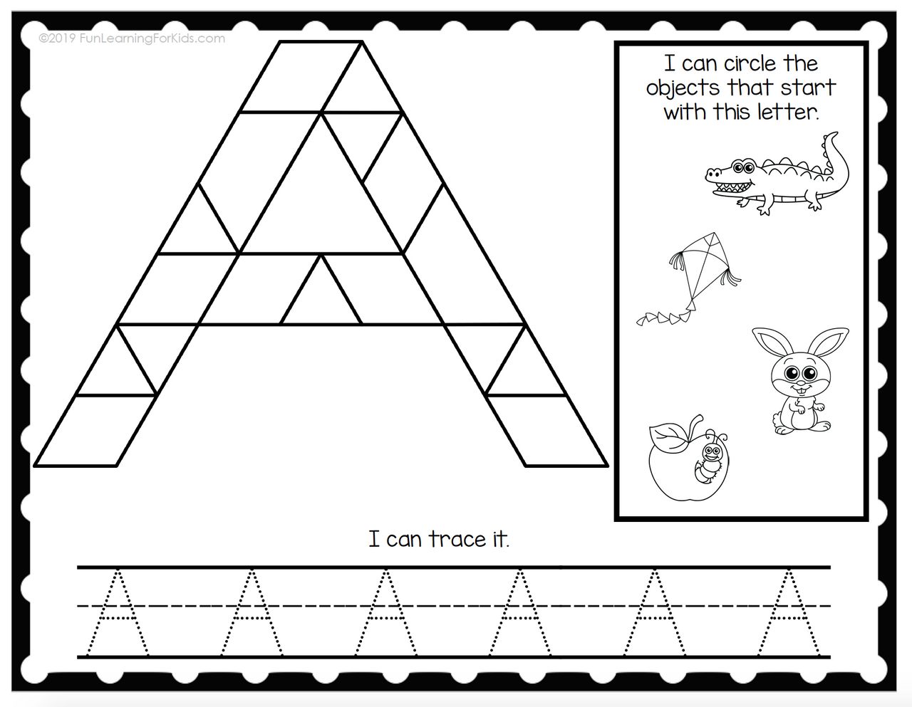Alphabet and Numbers Pattern Block Mats Bundle – Fun Learning for Kids ...