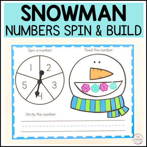 Snowman Numbers Spin and Build Mats – Fun Learning for Kids® Shop