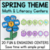 Spring Math and Literacy Centers Bundle for Preschool, Pre-K and Kinde ...
