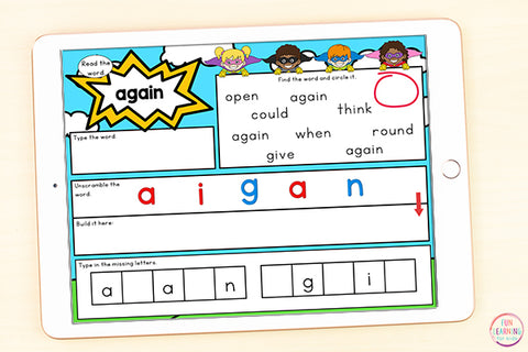 Superhero Sight Word Mats First Grade - Google Slides & Seesaw – Fun ...
