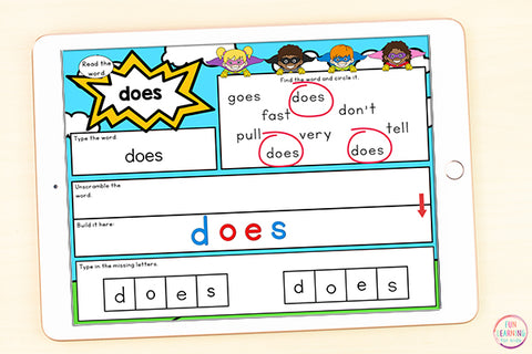 Superhero Sight Word Mats Second Grade - Google Slides & Seesaw – Fun ...