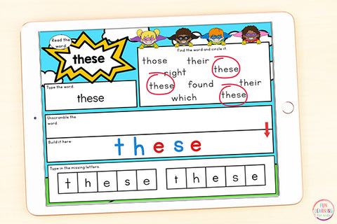 Superhero Sight Word Mats Second Grade - Google Slides & Seesaw – Fun ...