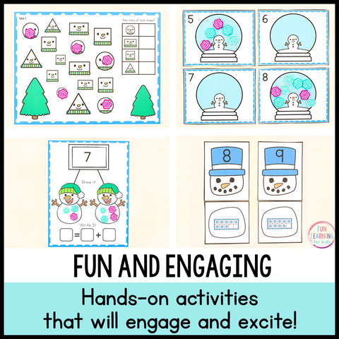 Snowman Theme Math & Literacy Centers for Preschool, Pre-K & Kindergar ...